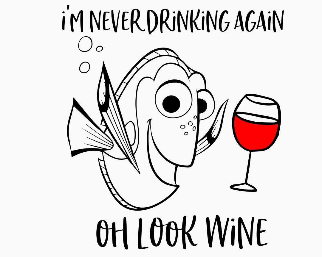 Dory Drinking Svg, Epcot Drink Around the World Svg, Png, Dxf, Eps ...