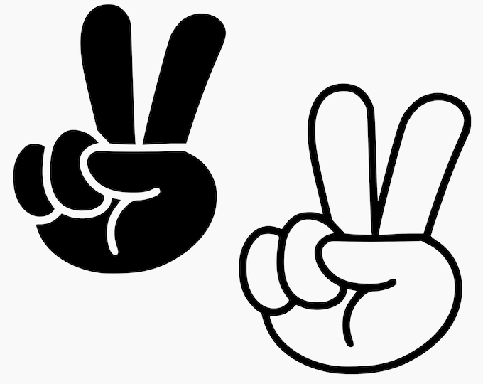 Alien Hand Wave Peace for Jeep Side Mirrors Wave Decal Set of 2 Hand ...