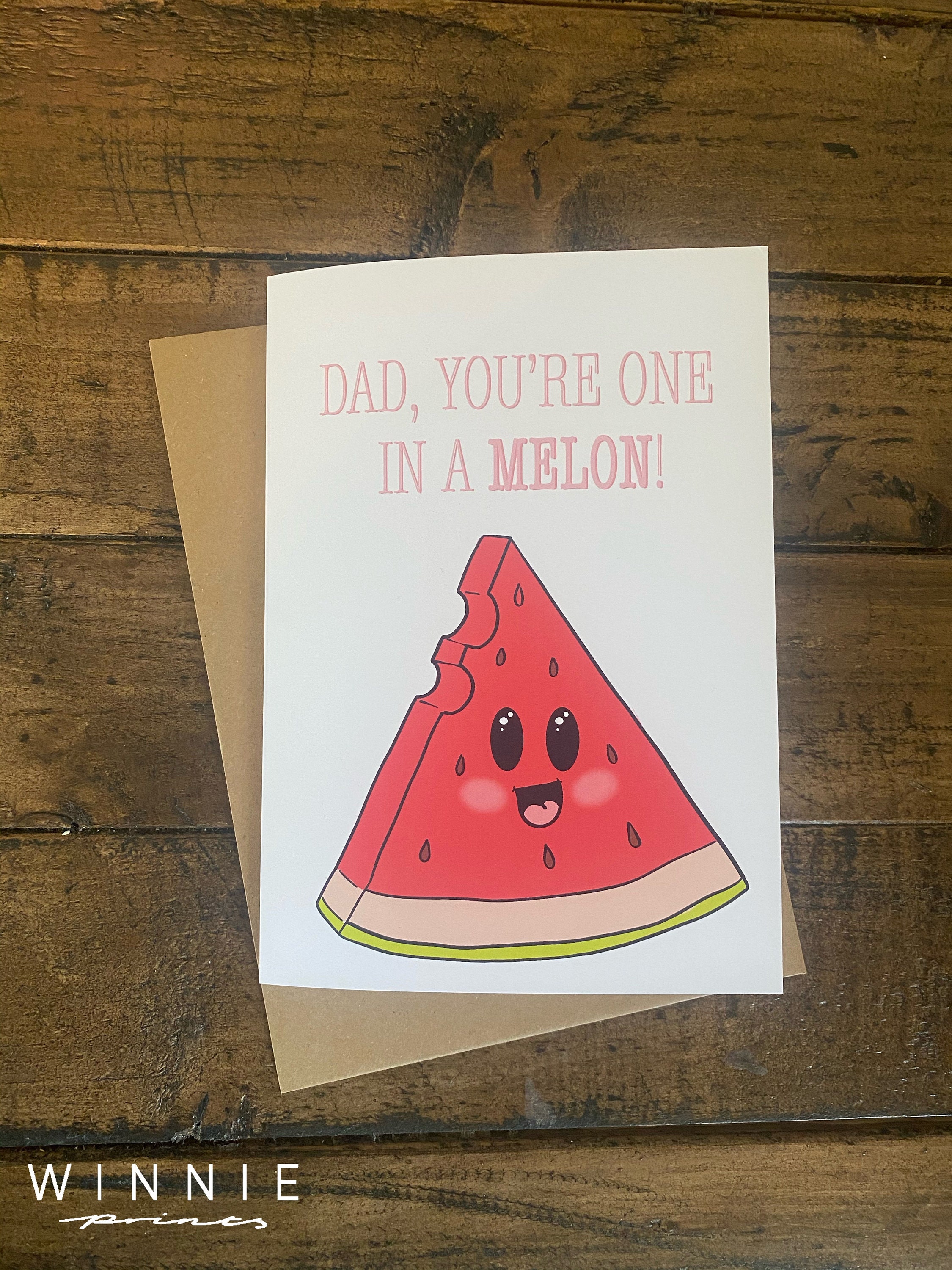 You're one in a MELON card A5 | Etsy