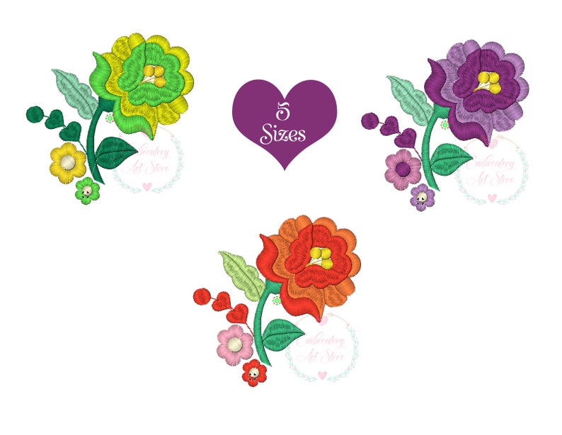 Hungarian Flowers Corner Machine Embroidery Designs Small - Etsy