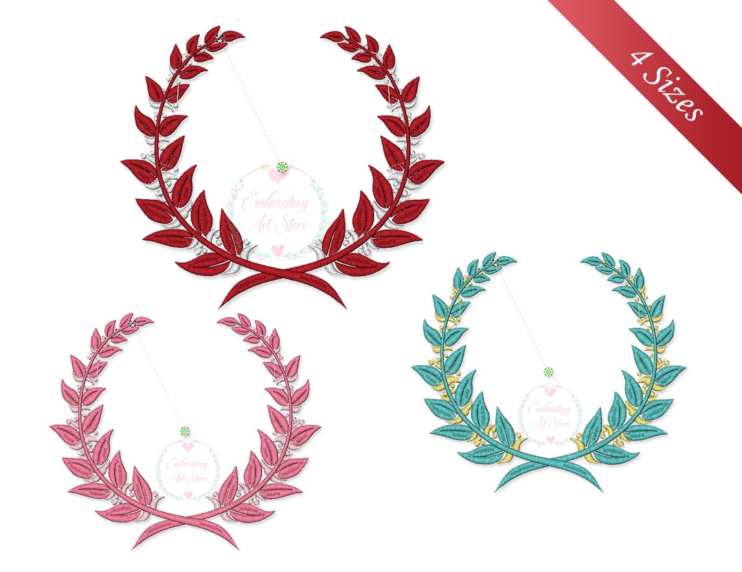 Leaf Monogram Frame Embroidery Design, Monogram Frame Embroidery Design ...