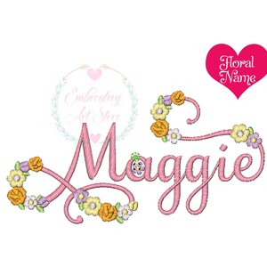 Floral Personalized Name Design Embroidery Machine Embroidery Designs ...