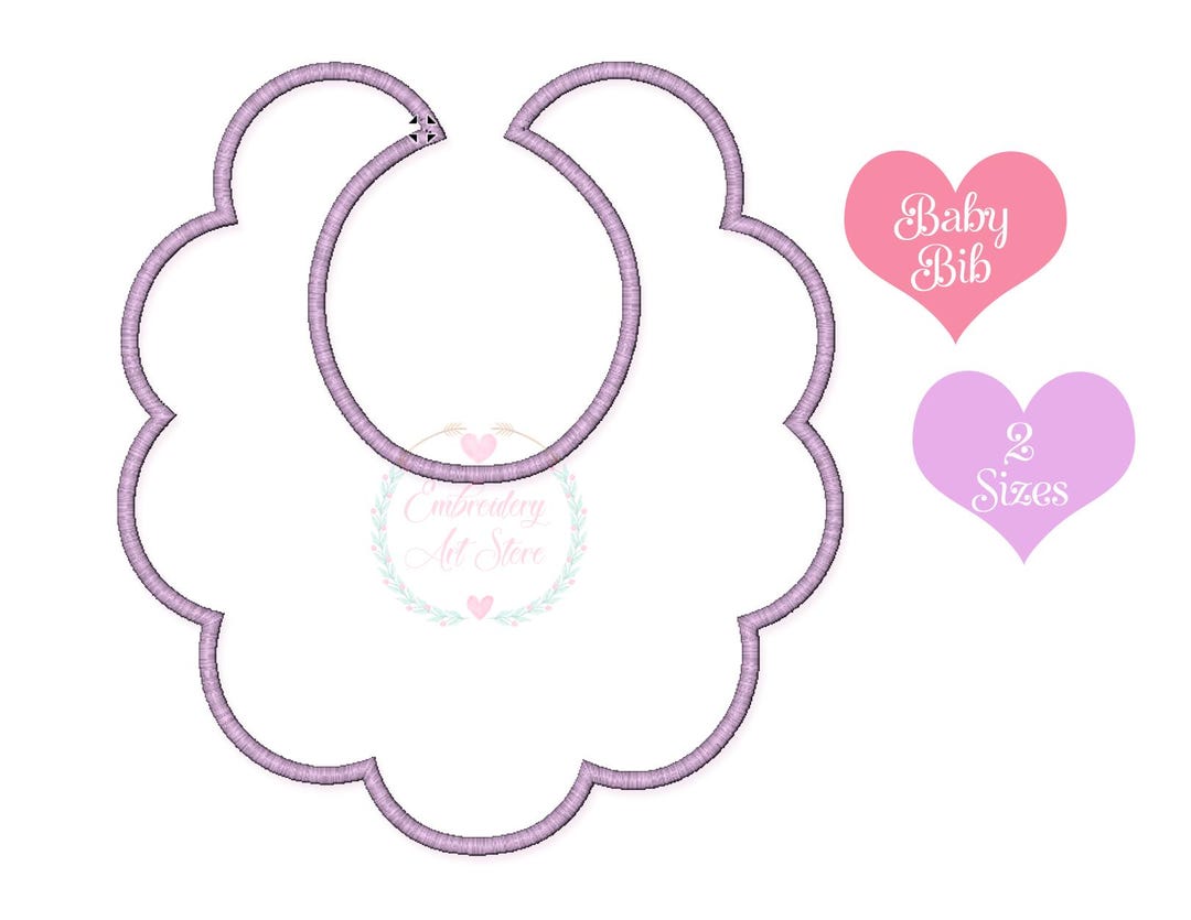 Baby Bib in the Hoop Embroidery Design, Applique Baby Bib Pattern ...