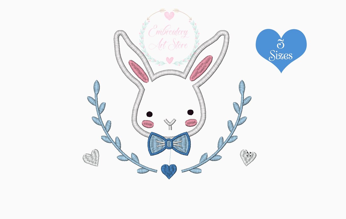 Easter Bunny Frame Embroidery Design Cute Baby Rabbit Design - Etsy