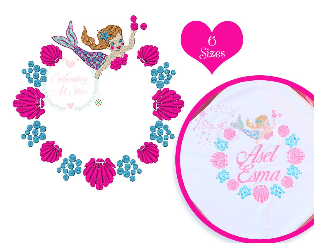 Mermaid Embroidery Designs, Princess Embroidery Design Machine ...