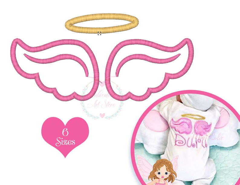 Angel Wings Applique Embroidery Design ANGEL WINGS Design for - Etsy