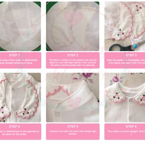 Poppy With Flowers Baby Collar Machine Embroidery Design, Applique Baby ...