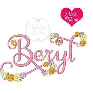 Floral Personalized Name Design Embroidery Machine Embroidery Designs ...