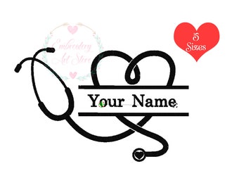 Split Stethoscope Machine Embroidery Design 2 Sizes - Etsy