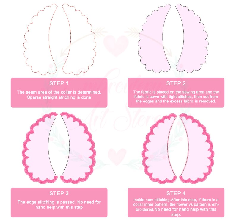 Poppy With Flowers Baby Collar Machine Embroidery Design - Etsy