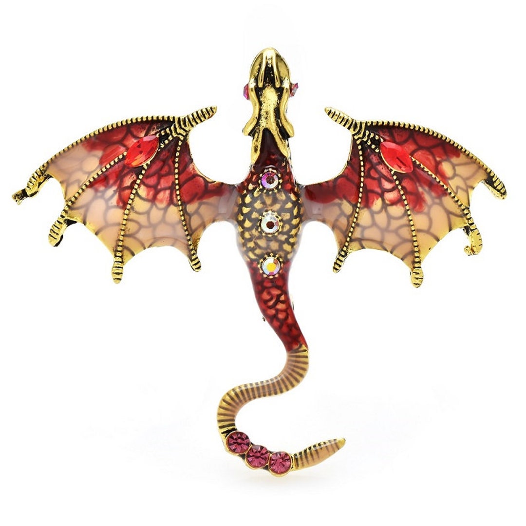 Dragon Brooch Pin Enamel Flying Dragon Brooches for Women - Etsy