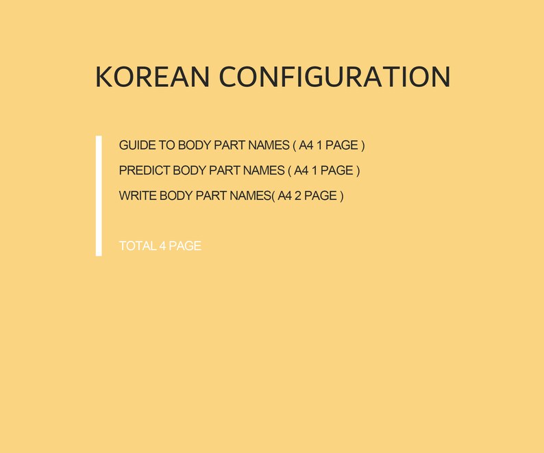 Korean Study Body Parts Hangul Printable Hangul Writing Worksheet ...