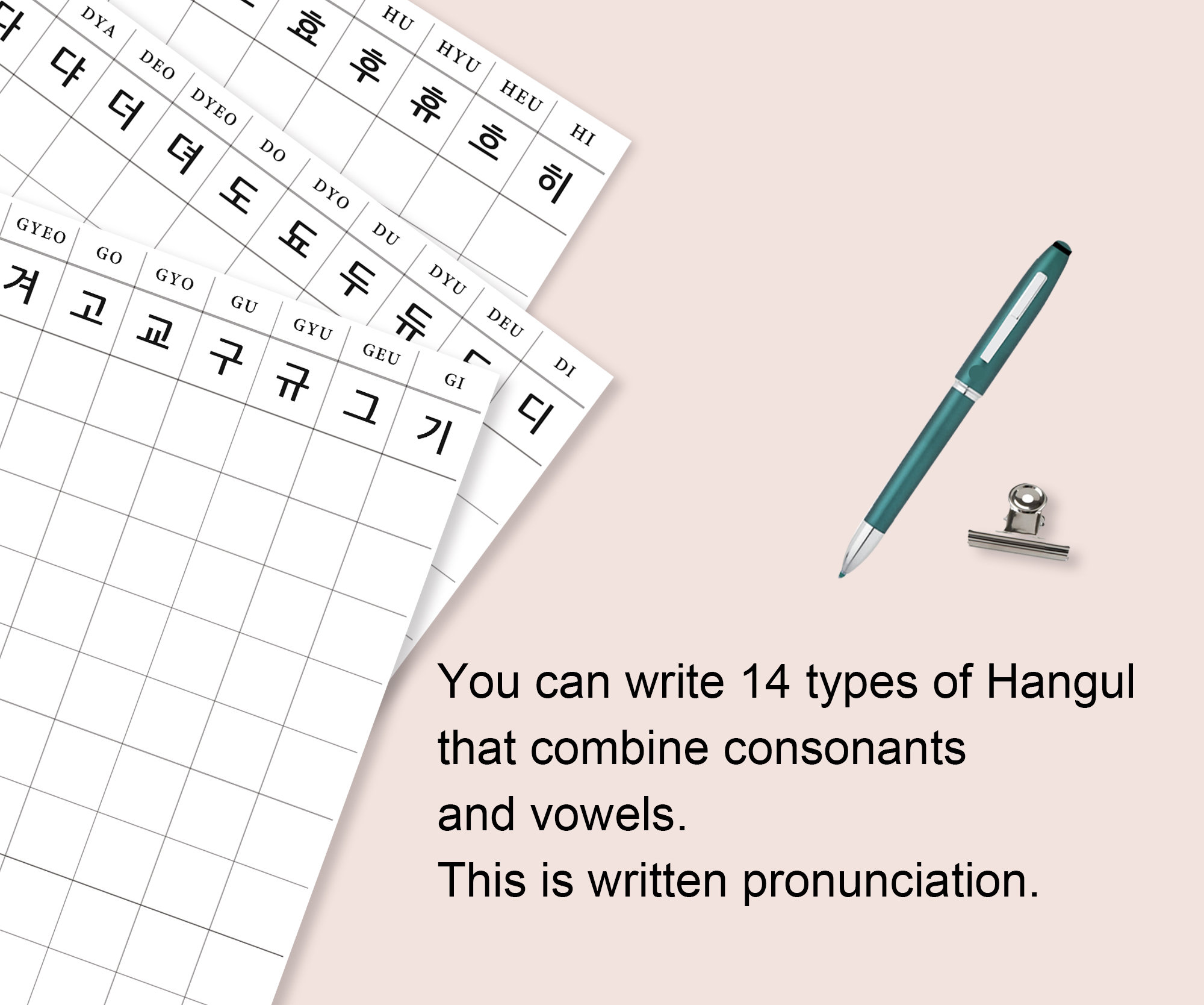 Korean Study Starter Pack Hangul Printable Hangul Writing - Etsy