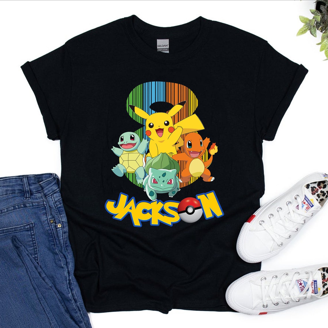 Custom Pokemon Birthday Shirts Pokemon Birthday Kids Shirt | Etsy
