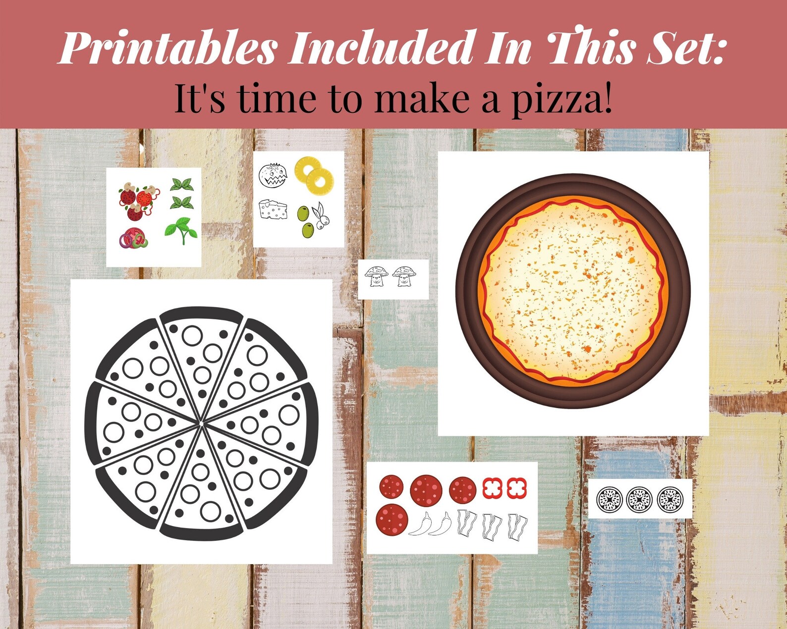 Pizza Shop Pretend Play Printable Cafe and Restaurant Role | Etsy