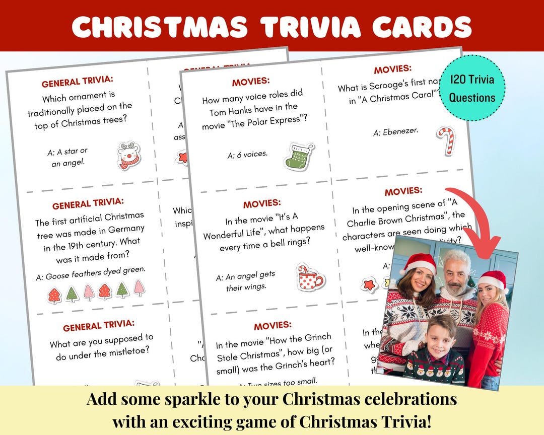 120 Christmas Trivia Questions, Family Christmas Trivia Night ...
