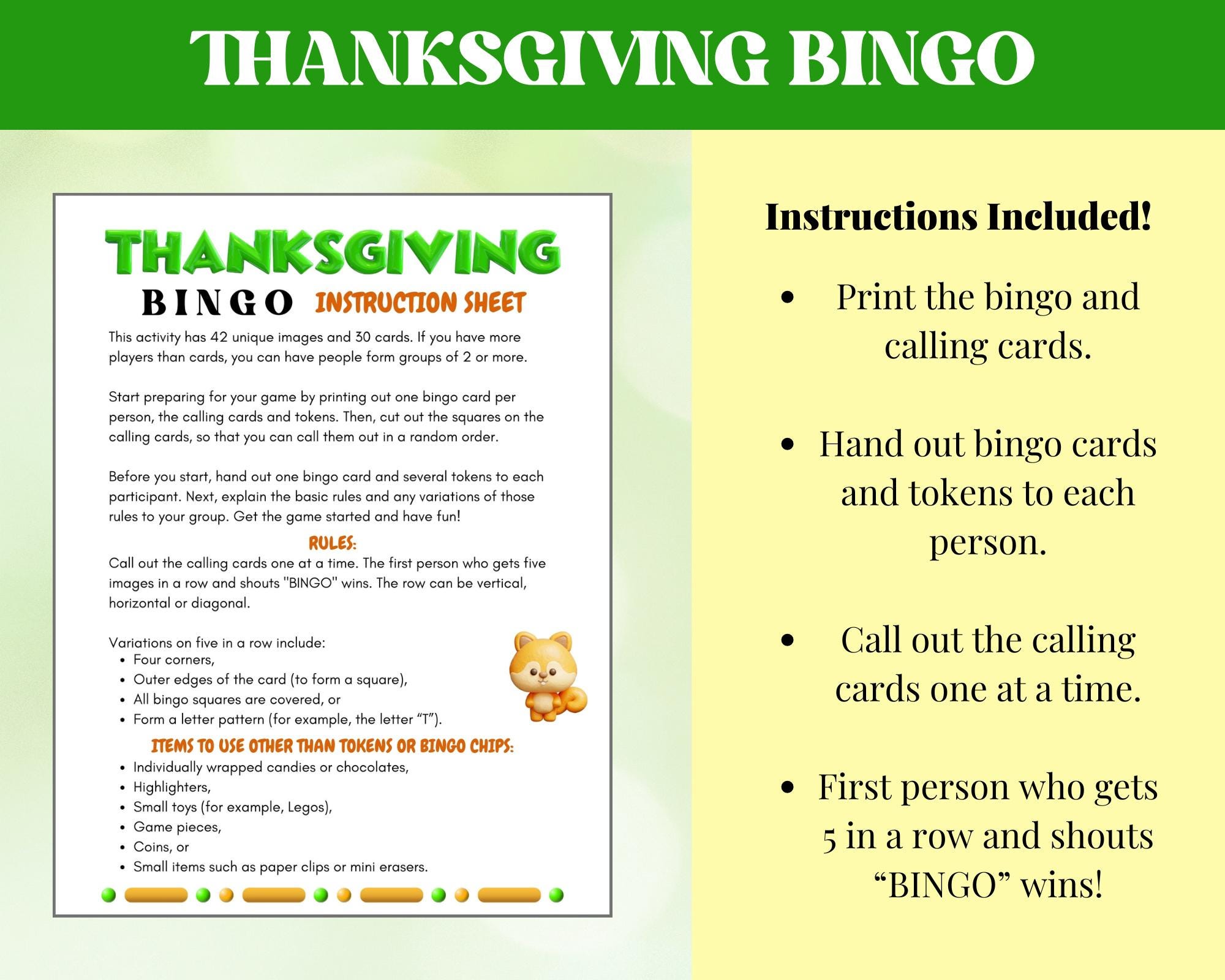30 Thanksgiving Bingo Cards, Friendsgiving Games, Thanksgiving Games at ...