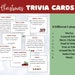 Christmas Trivia Cards for Christmas Party Games, Family Reunion Games ...