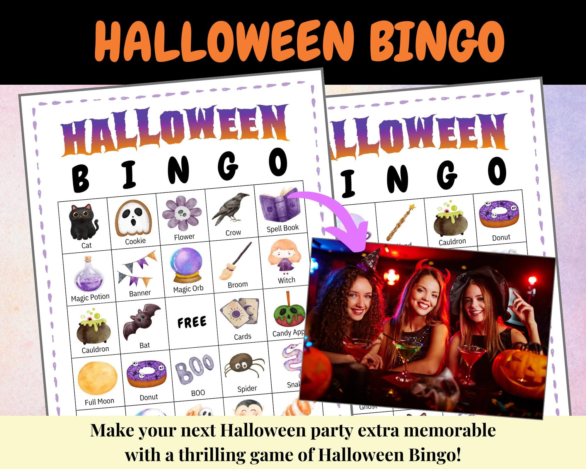 30 Halloween Bingo Cards – Perfect for Classroom Halloween Party Games ...