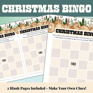 Printable Christmas Bingo With 30 Unique Cards, Find the Guest Bingo ...