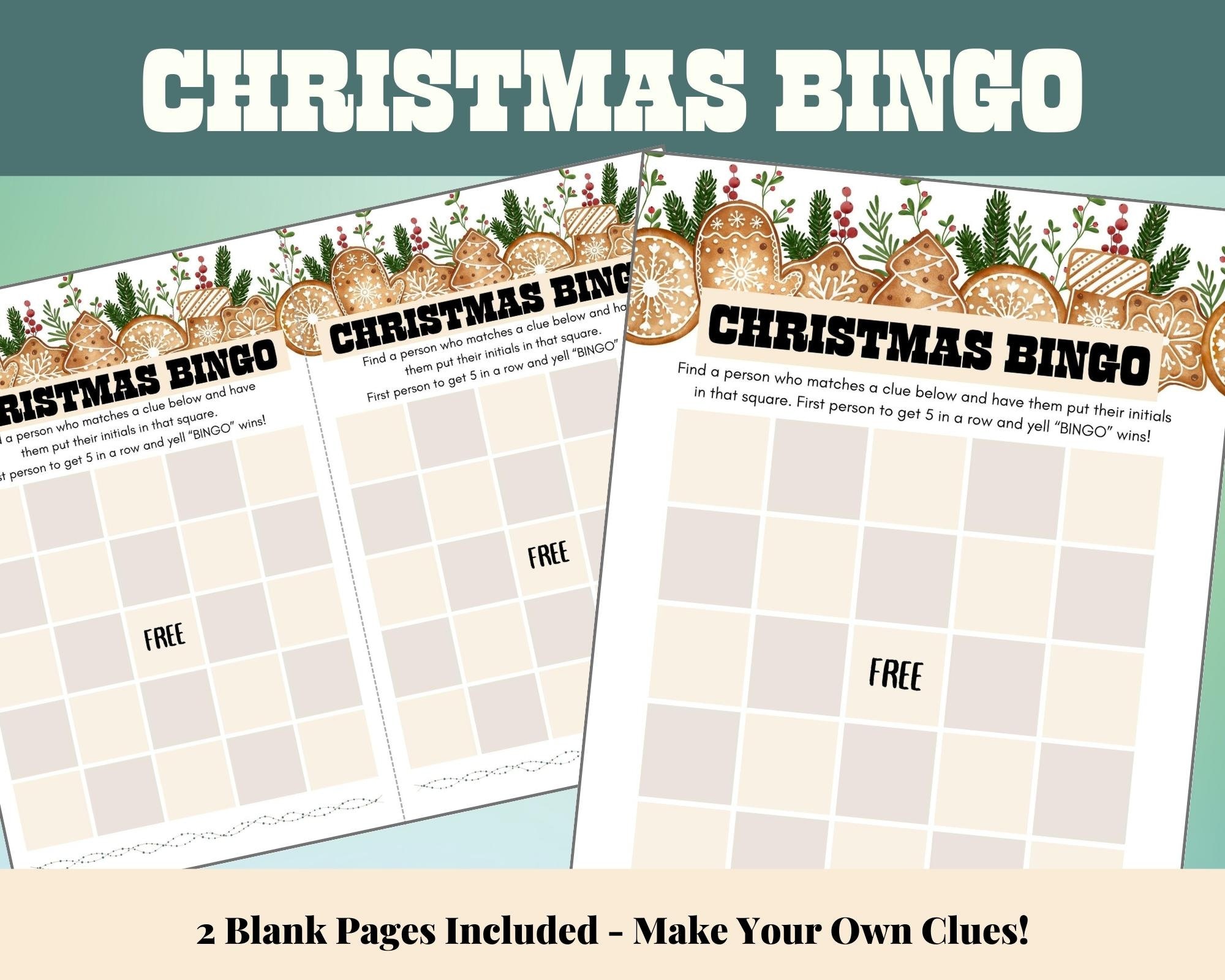 Printable Christmas Bingo With 30 Unique Cards, Find the Guest Bingo ...