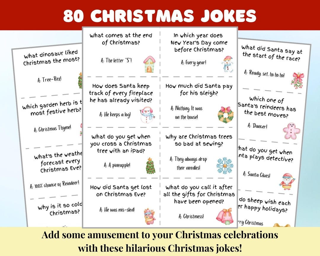 80 Christmas Jokes and Riddles, Riddles for Kids, Elf Jokes, Christmas ...
