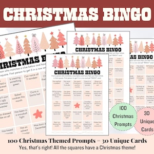 Printable Christmas Bingo With 30 Unique Cards, Find the Guest Game ...
