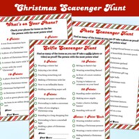 Printable Selfie Scavenger Hunt, Picture Photo Scavenger Hunt, Selfie ...