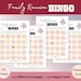 Family Reunion Bingo, Find the Guest Bingo, Team Building Games, Ice ...