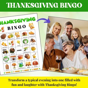 30 Thanksgiving Bingo Cards, Friendsgiving Games, Thanksgiving Games at ...