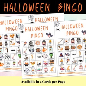 Halloween Bingo, 30 Unique Fall Bingo Cards – Perfect for Classroom ...