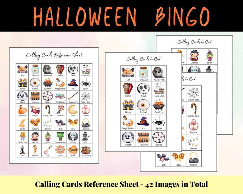 Halloween Bingo, 30 Unique Fall Bingo Cards – Perfect for Classroom ...