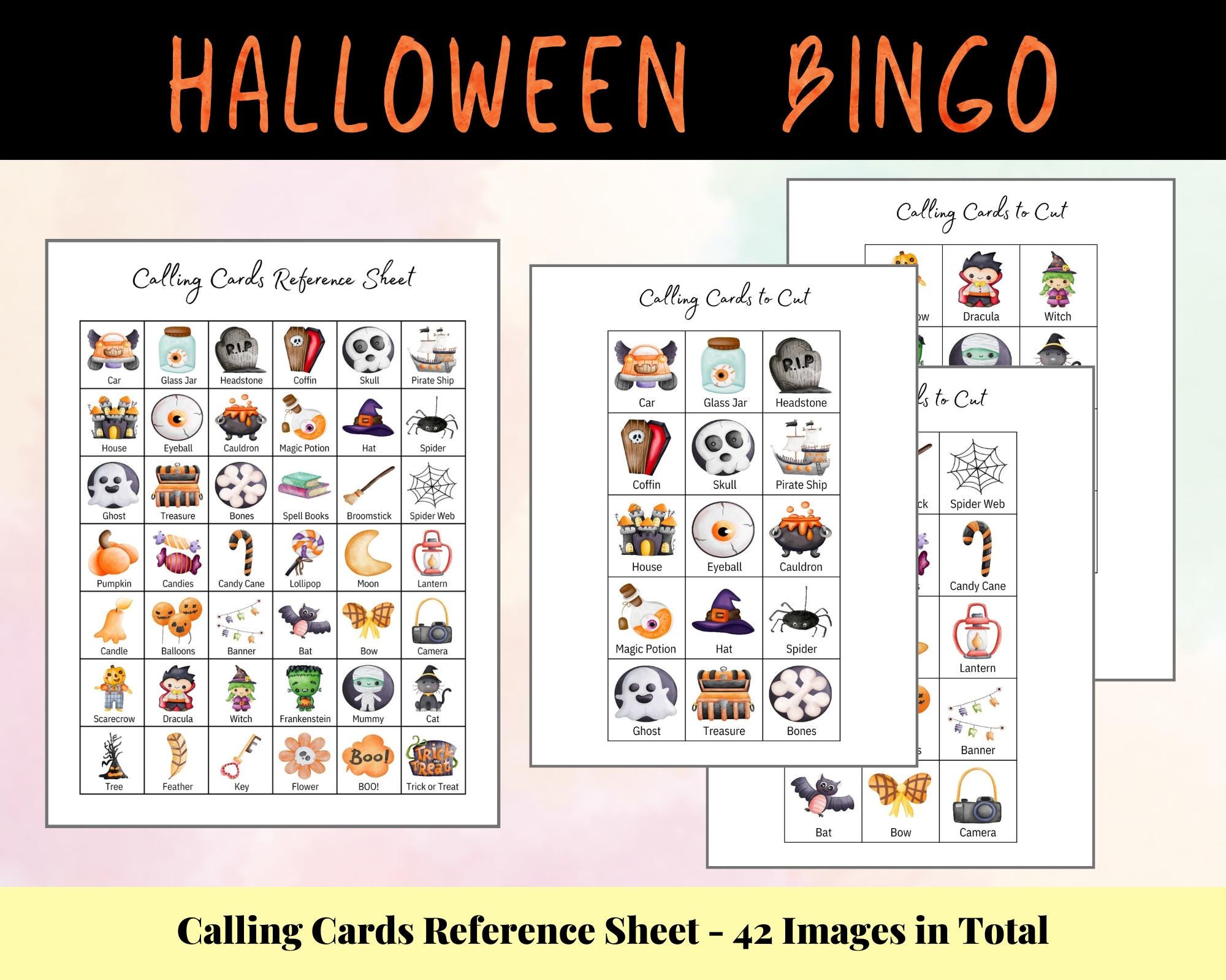 Halloween Bingo, 30 Unique Fall Bingo Cards – Perfect for Classroom ...