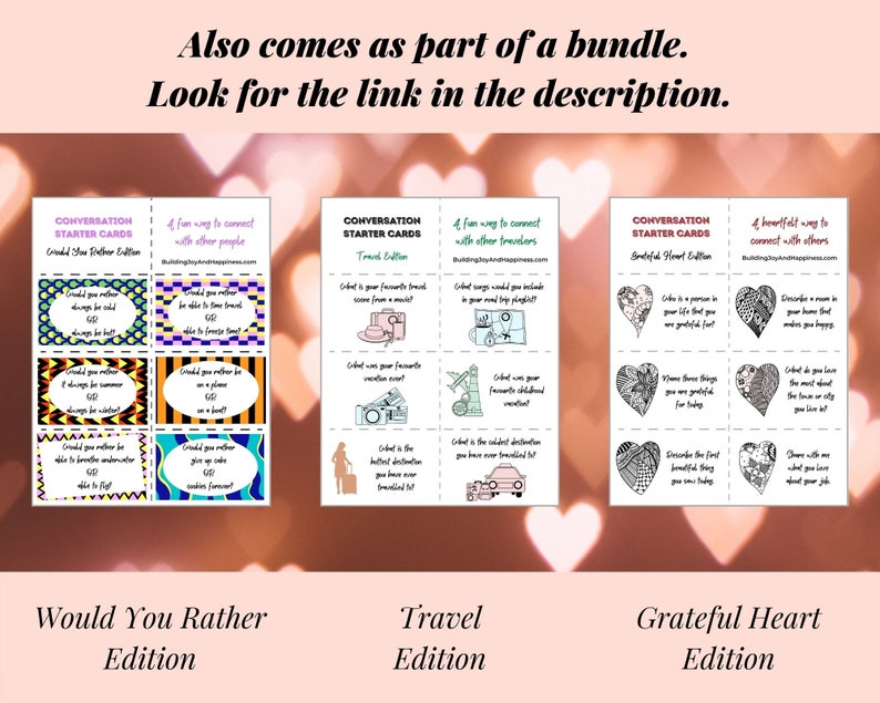 102 Gratitude Conversation Starter Cards, Gratitude Journal Prompts ...