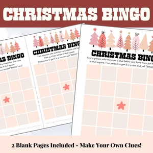 Printable Christmas Bingo With 30 Unique Cards, Find the Guest Game ...
