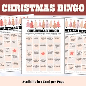 Printable Christmas Bingo With 30 Unique Cards, Find the Guest Game ...