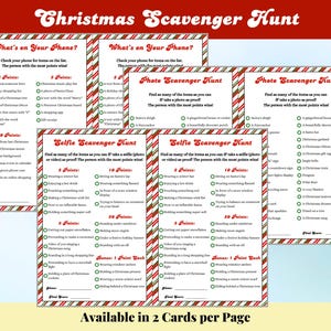 Christmas Scavenger Hunt, Adult Scavenger Hunt Games, What's on Your ...