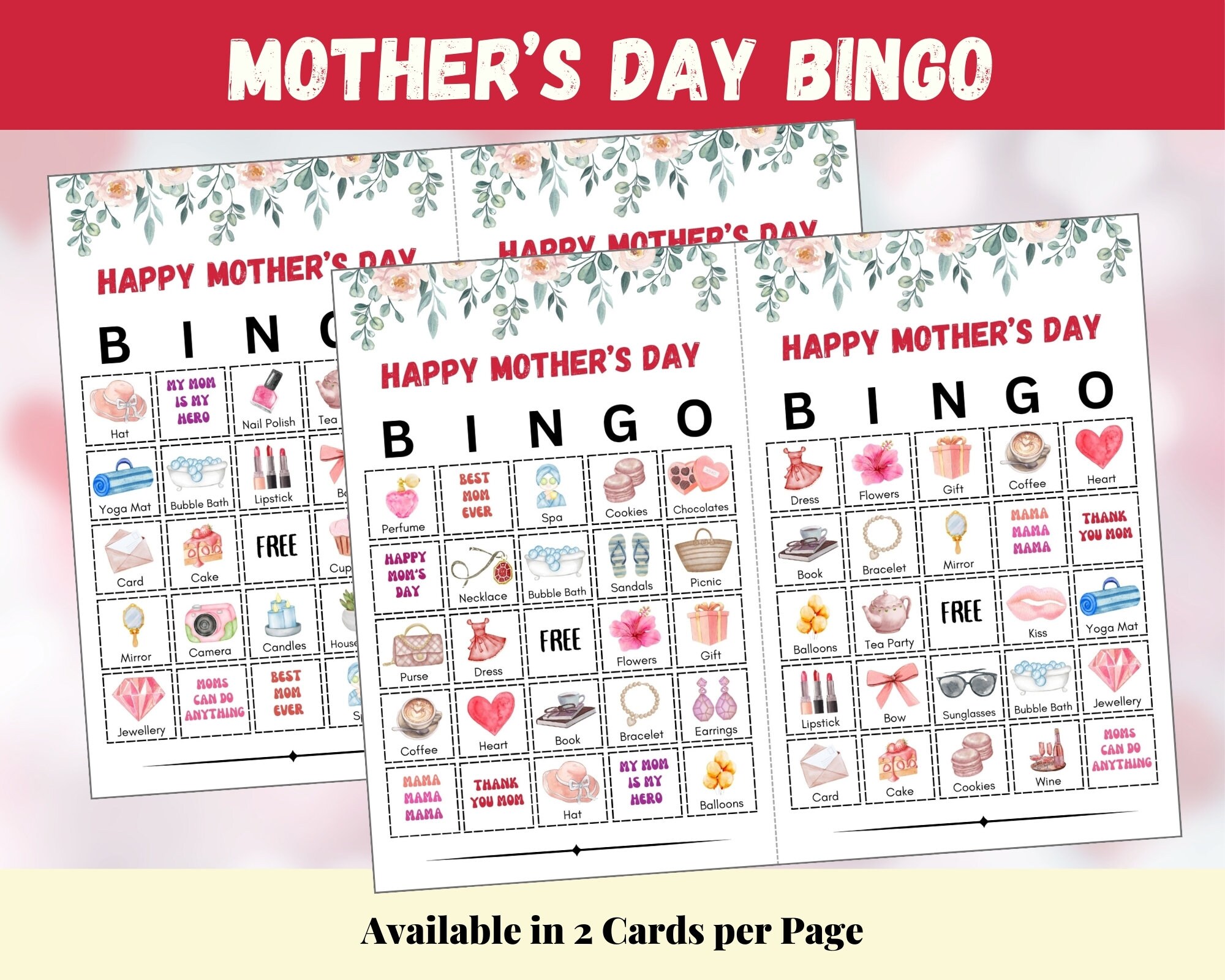 Mother's Day Bingo for Classroom, Mother’s Day Activity, Mothers Day ...