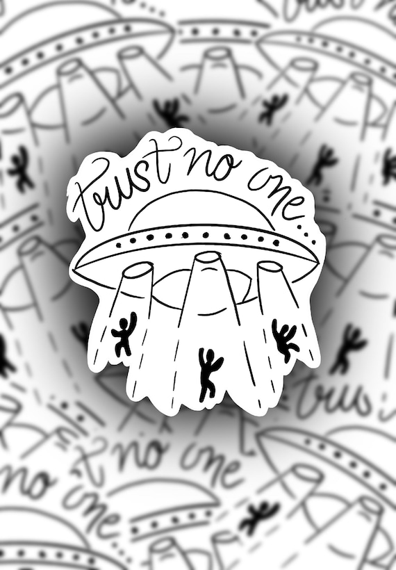 Trust No One Sticker - Etsy