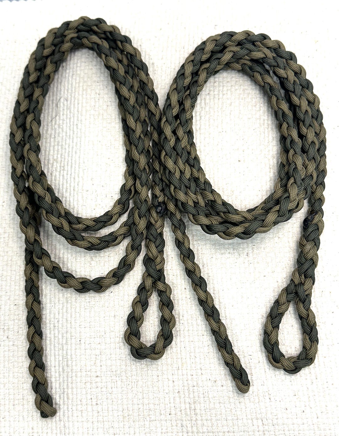 Paracord Piggin String: Braided Tie String, Coyote Brown and Olive Drab ...