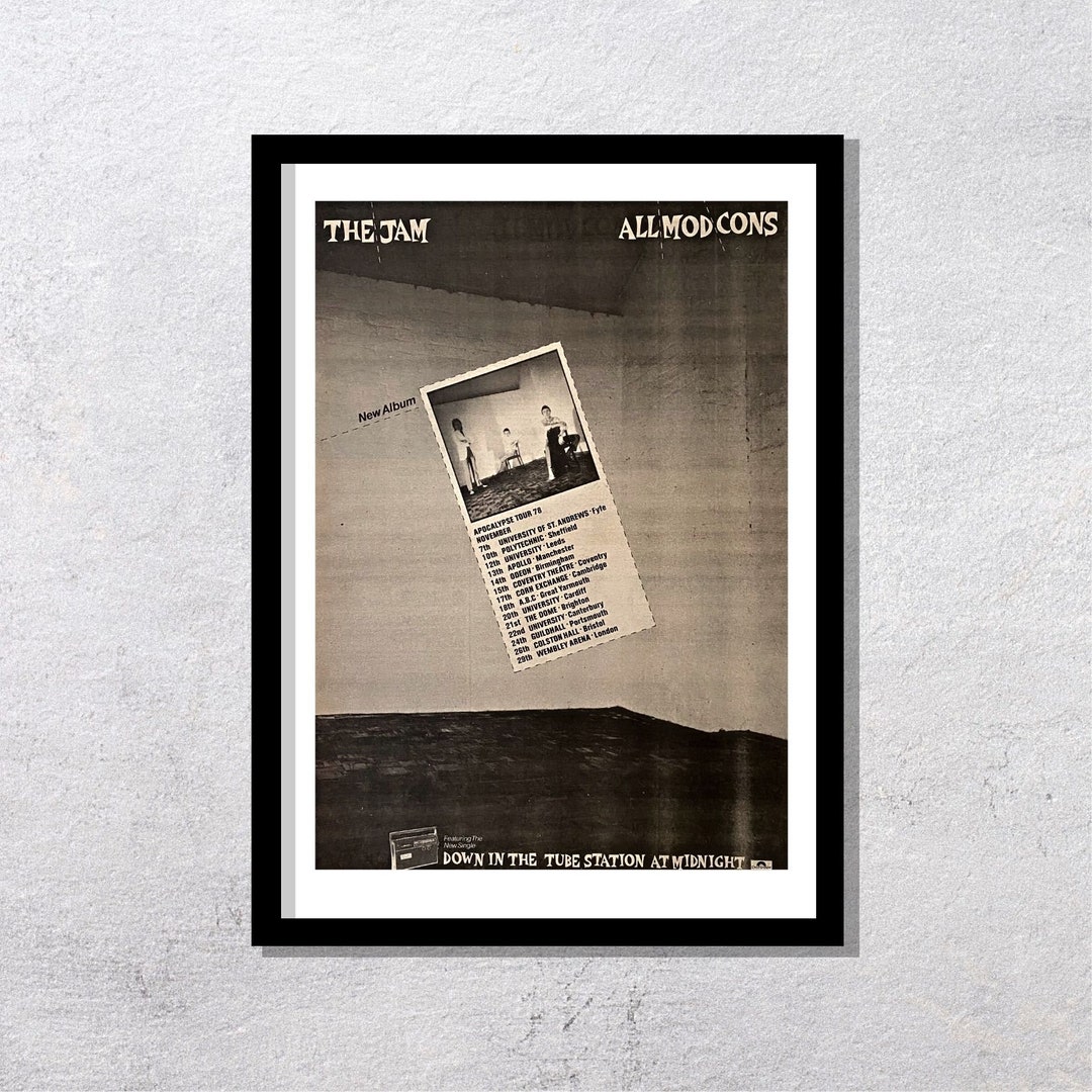 THE JAM 1978 - All Mod Cons - Original, Authentic, Promo Poster, Page ...