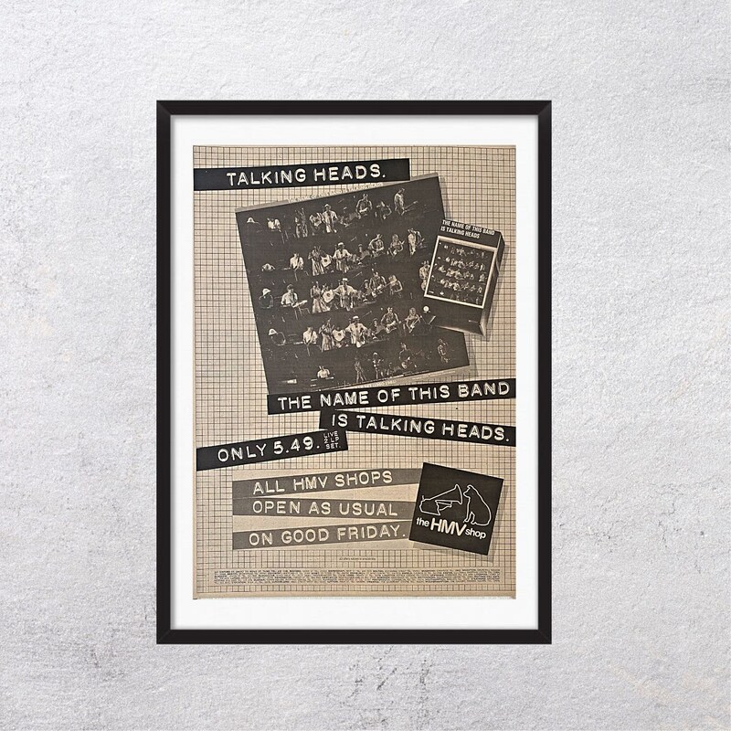 Talking Heads Poster - Etsy