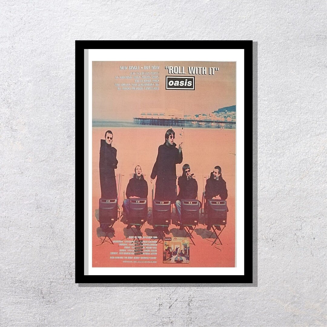 OASIS 1995 - Roll With It, Single Release Adv Page - Authentic, Vintage ...