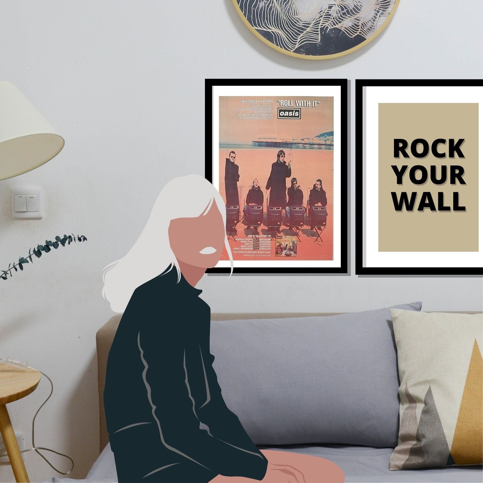 OASIS 1995 - Roll with it single release adv page Poster sold by ...