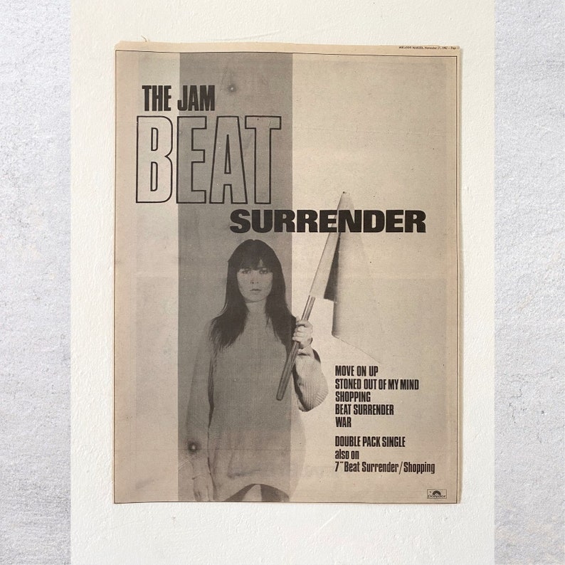 THE JAM 1982 - Beat Surrender - Original, Authentic, Promo Poster, Page ...