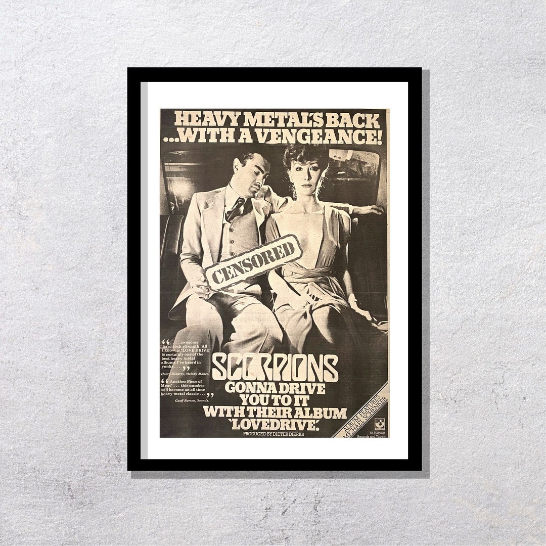 SCORPIONS LOVEDRIVE 1979 - Original, Authentic, Promo Poster, Page ...