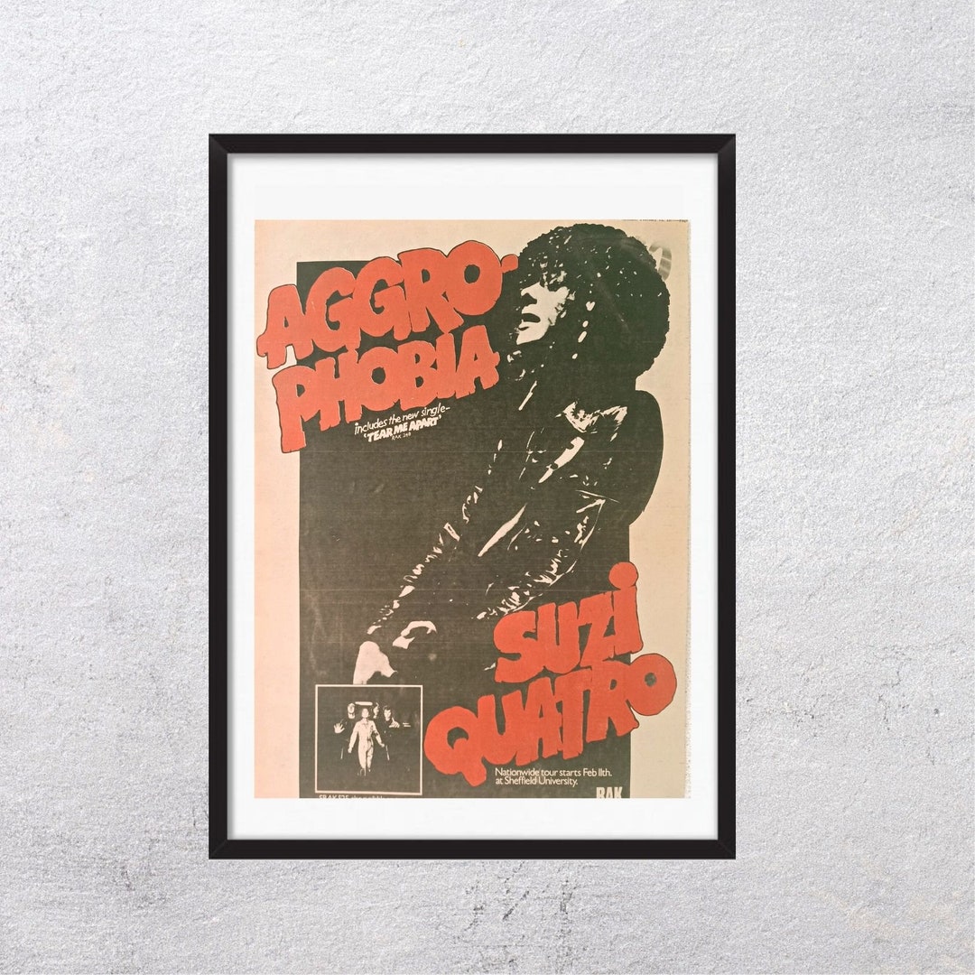 SUZI QUATRO Aggro-phobia 1977 - Poster, Vintage, Advertising, 1970s, No ...