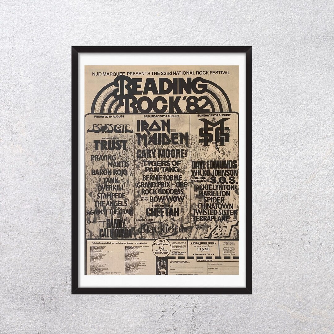 READING ROCK 1982 - Blondie, Iron Maiden, MSG - Original, Authentic ...