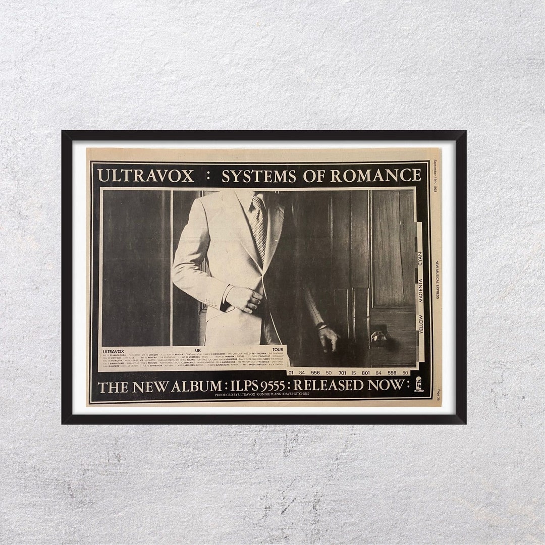 ULTRAVOX 1978 - System of Romance - Original, Authentic, Promo Poster ...