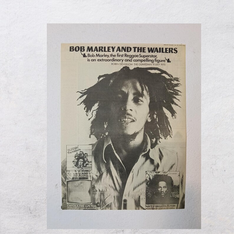 BOB MARLEY 1975 - Bob Marley and the Wailers - Vintage Music Magazine ...